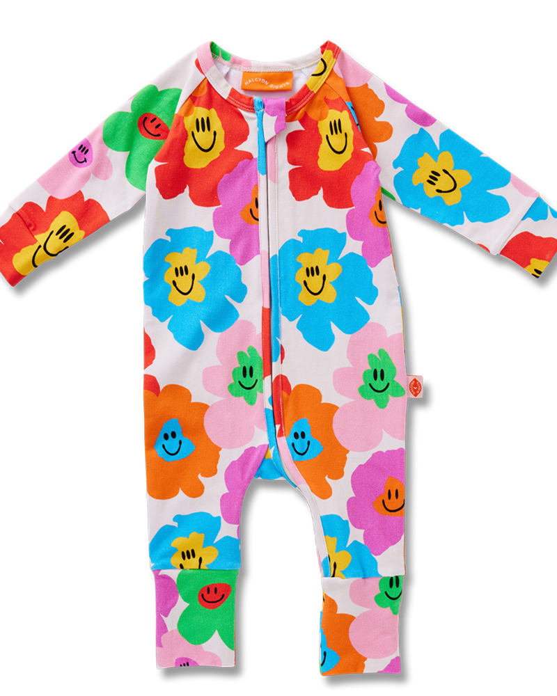 Hej Blomma | Zip Sleepsuit | Halcyon Nights | The Blue Zebra